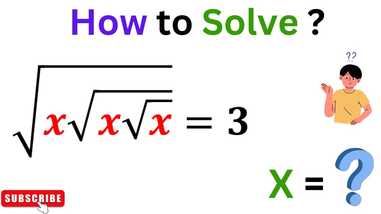 IF √(x√(x√x))=3 Then X=? | How to Solve - YouTube