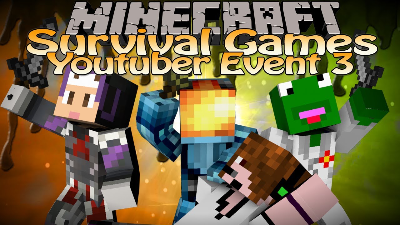 Minecraft Survival Games Youtuber Event 3 w/Friends (Team Fighting ...