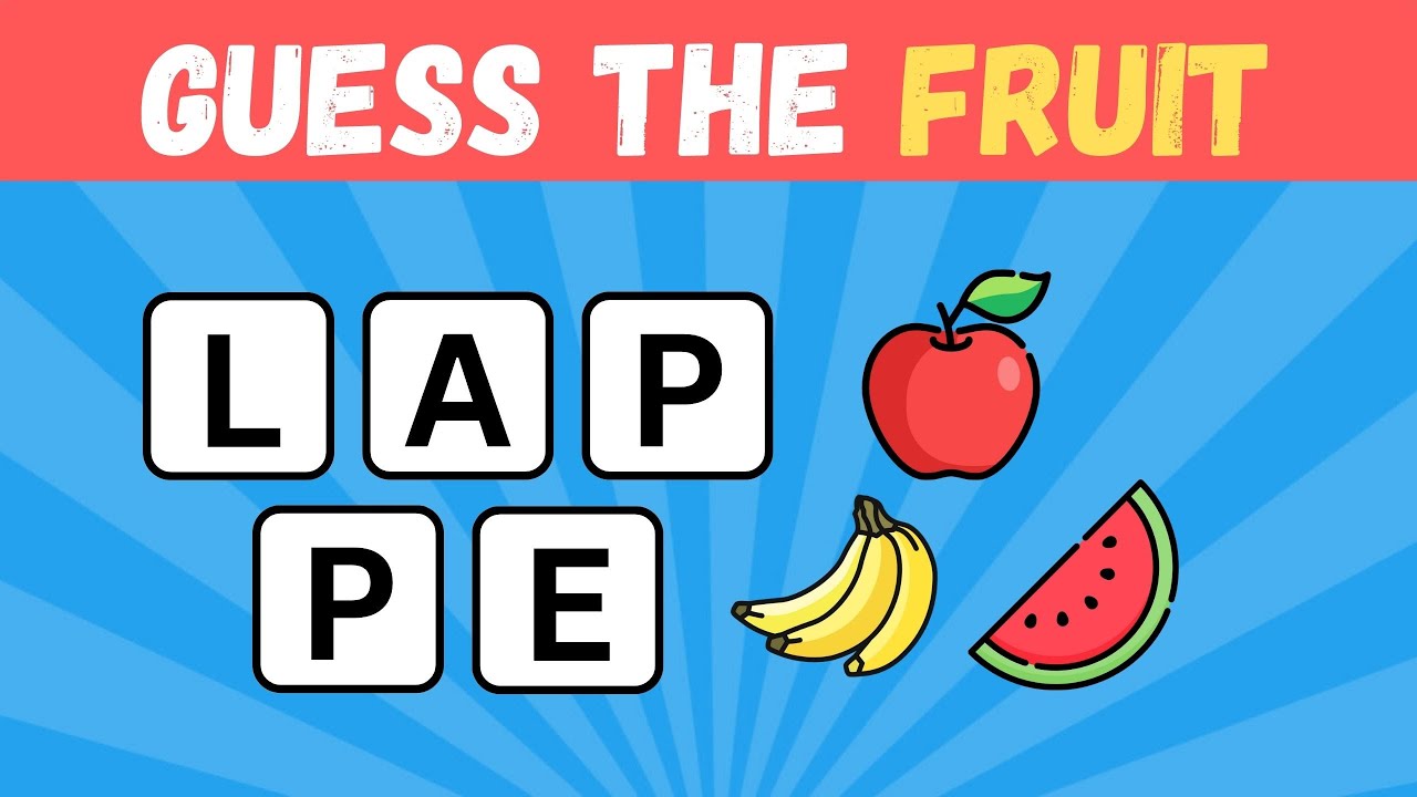 Guess the Fruit Scrambled Words 🍎🍉| Guess master - YouTube