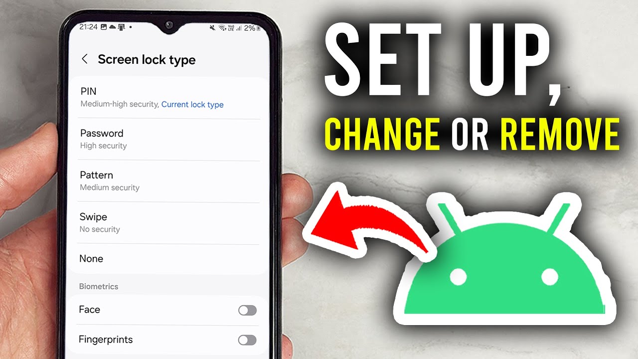 How To Set Up, Change, or Remove Screen Lock On Android Phone - Step By ...