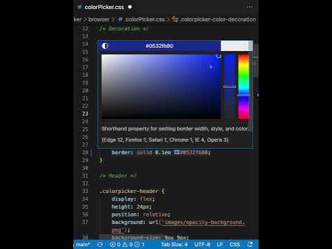 VS Code Shorts — Color picker - YouTube