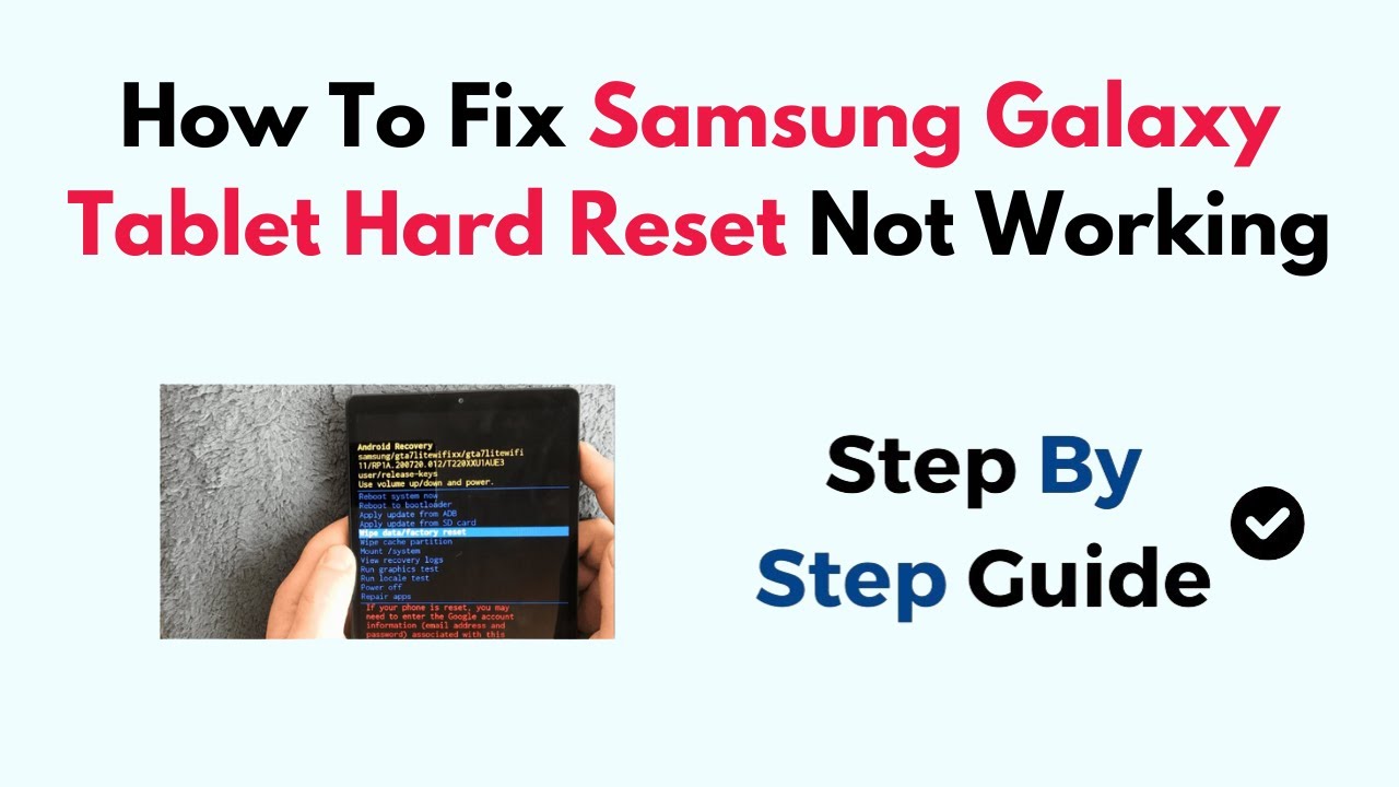 How To Fix Samsung Galaxy Tablet Hard Reset Not Working - YouTube