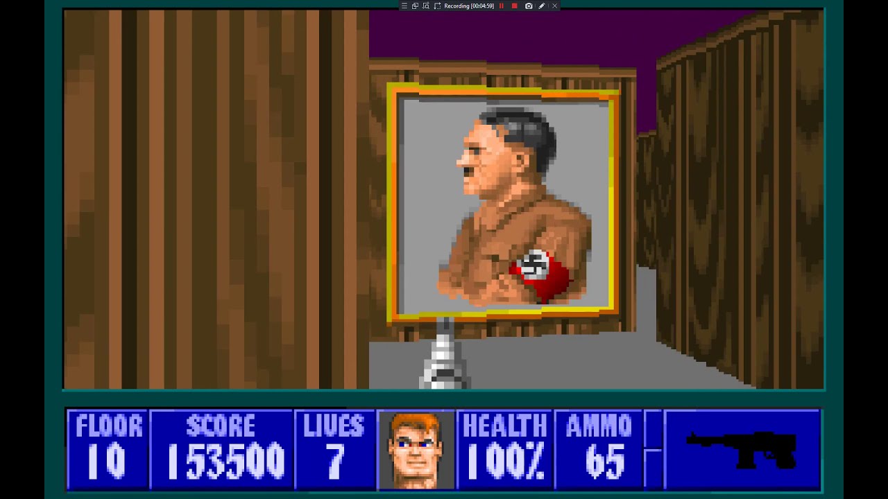 Wolfenstein 3D (E1M10) (100%) (Secret Level) - YouTube