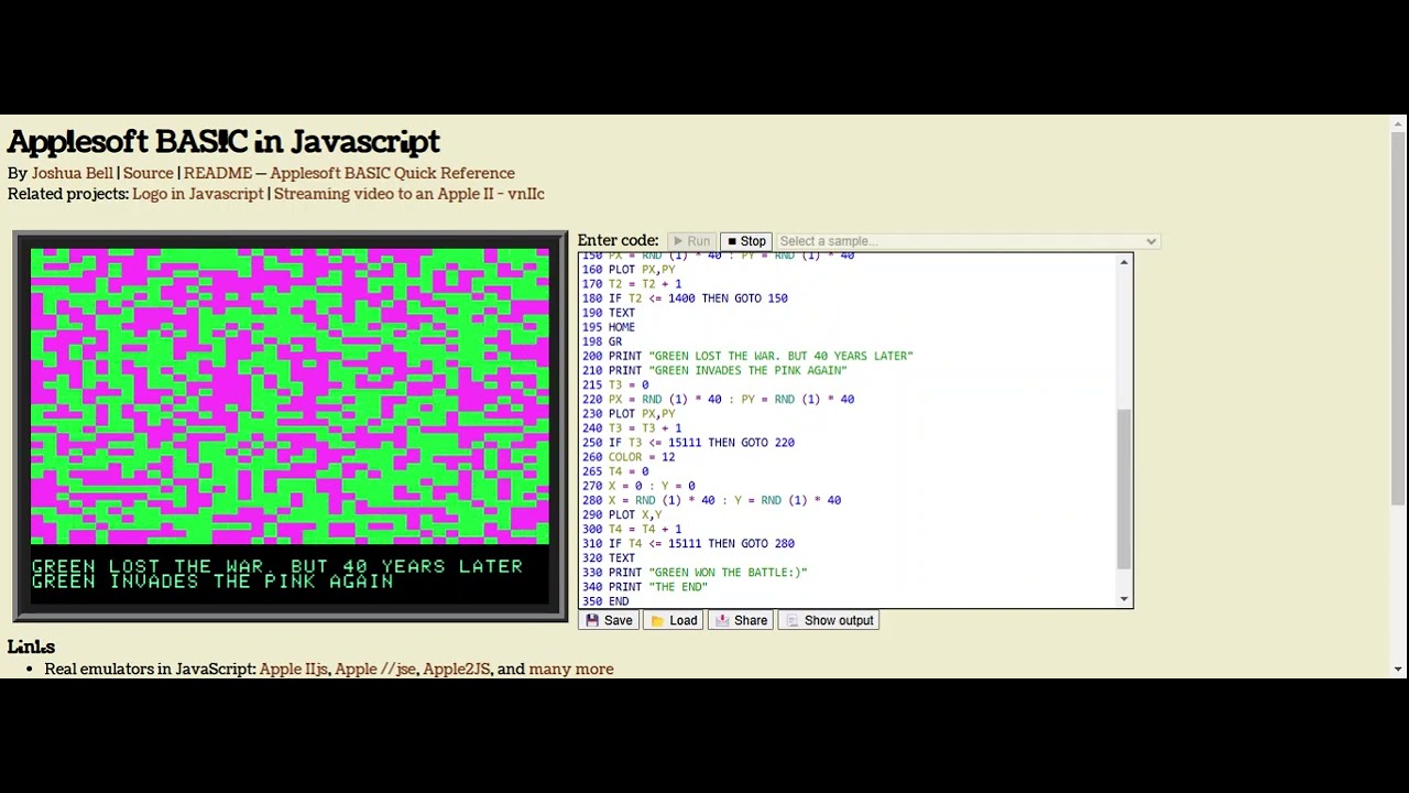 Applesoft Basic - Pixel War: Story Mode - YouTube