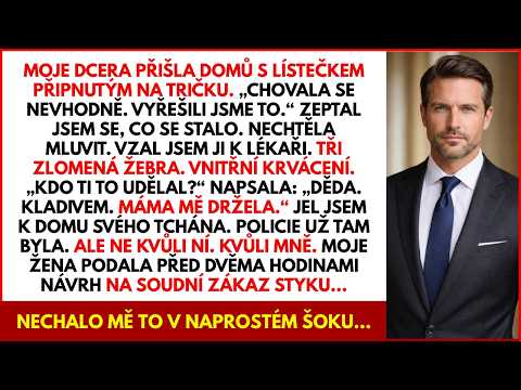 Dcera měla na košili připnutý vzkaz. Lékař našel tři zlomená žebra. Napsala: „Děda. Kladivo.“