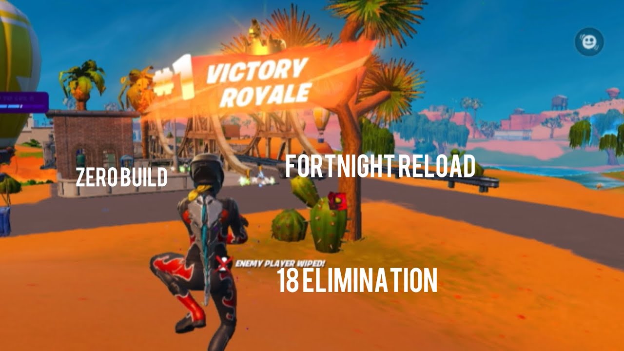 Fortnight reload mobile battle play- 18 elimination Zero build - YouTube