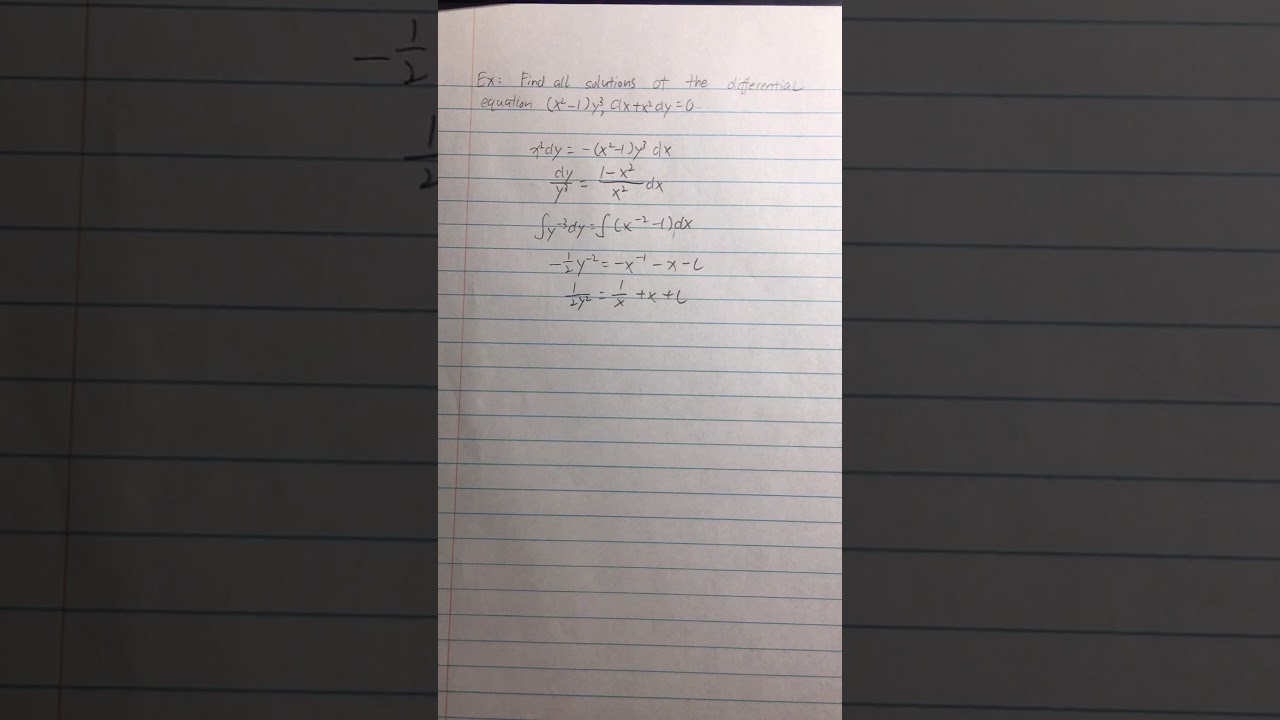 Differential equation Project - YouTube