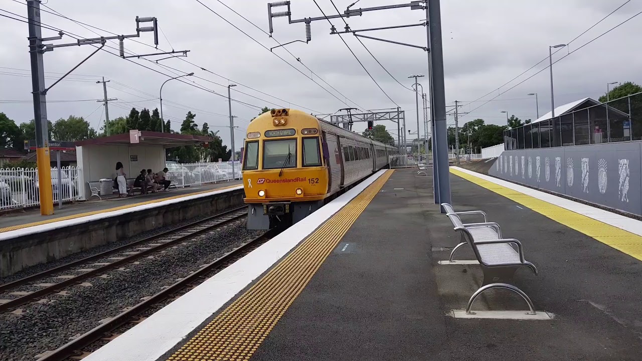 Trains at Lawnton Station again. - YouTube