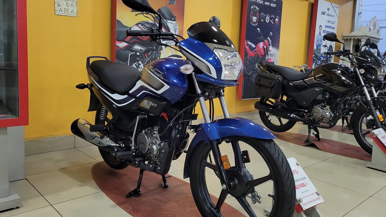 2023 Hero Super Splendor 125 - USB [Drum Brake] Nexus Blue - YouTube
