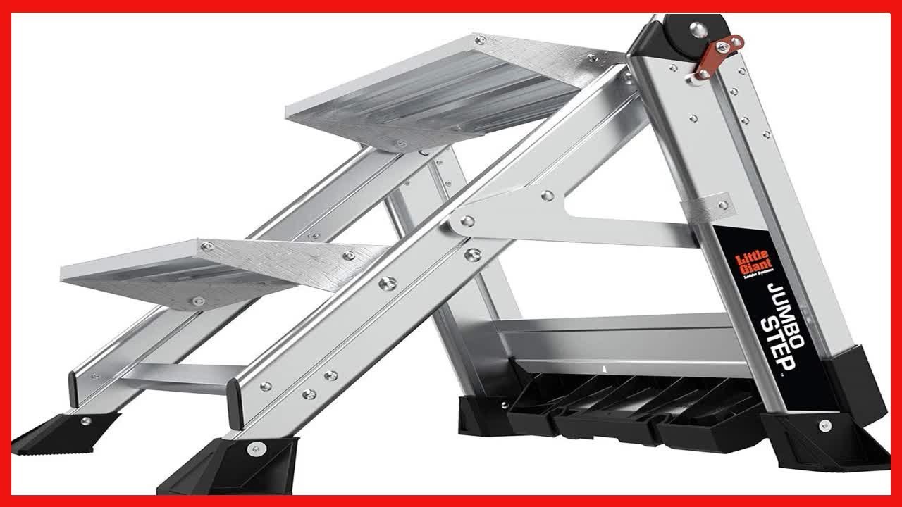 Little Giant Ladders, Jumbo Step, 2-Step, 2 foot, Step Stool, Aluminum ...