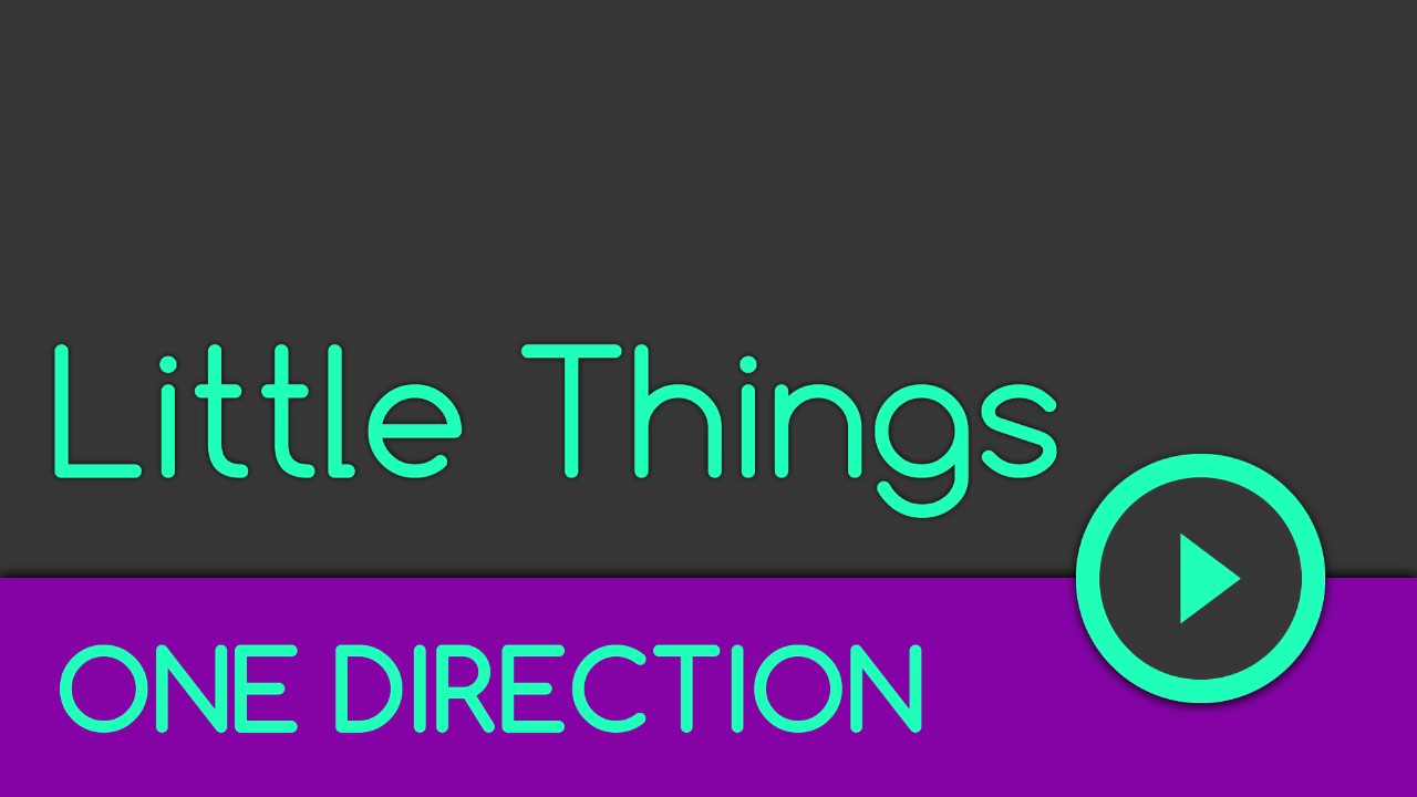 One Direction - Little Things [Acoustic Guitar Cover] - YouTube