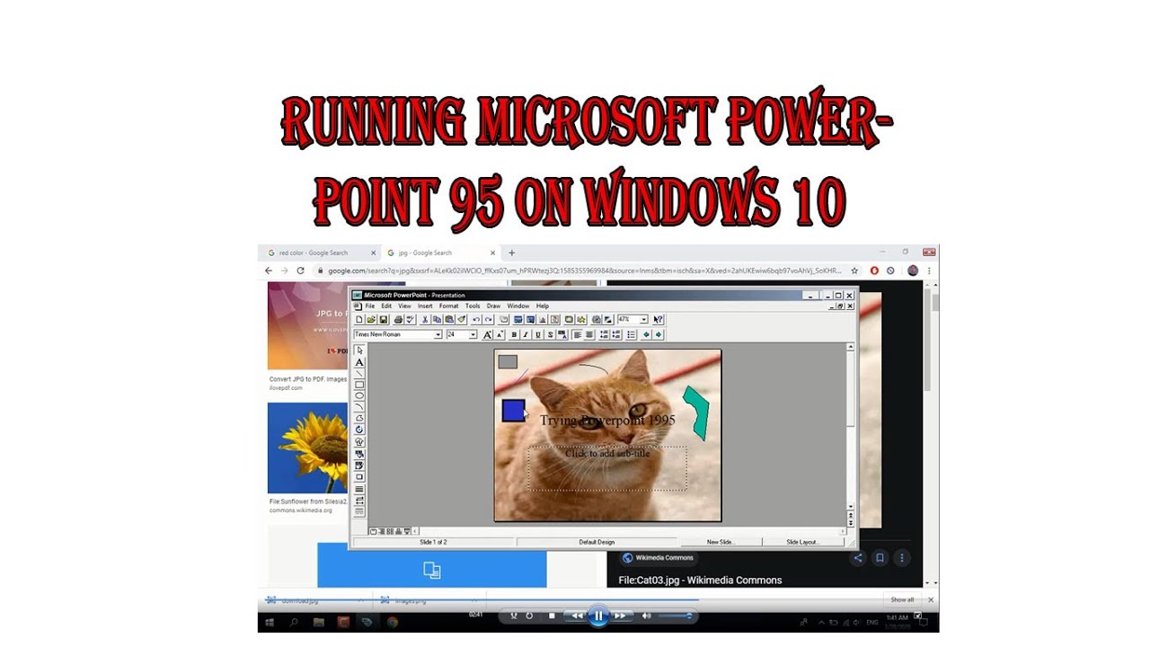 DekoTV - Running Microsoft PowerPoint 95 on Windows 10 - YouTube