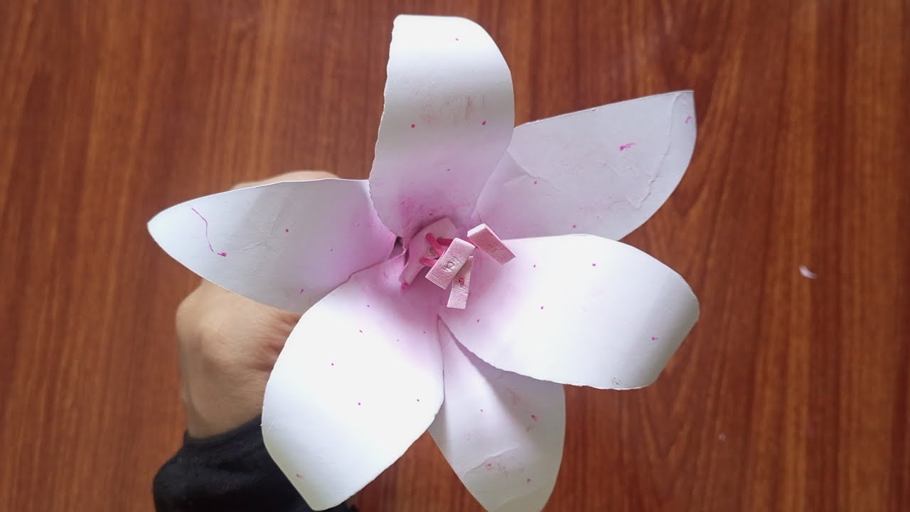 How To Make Paper Lily flower |diy paper Lily flower origami |Lily ...