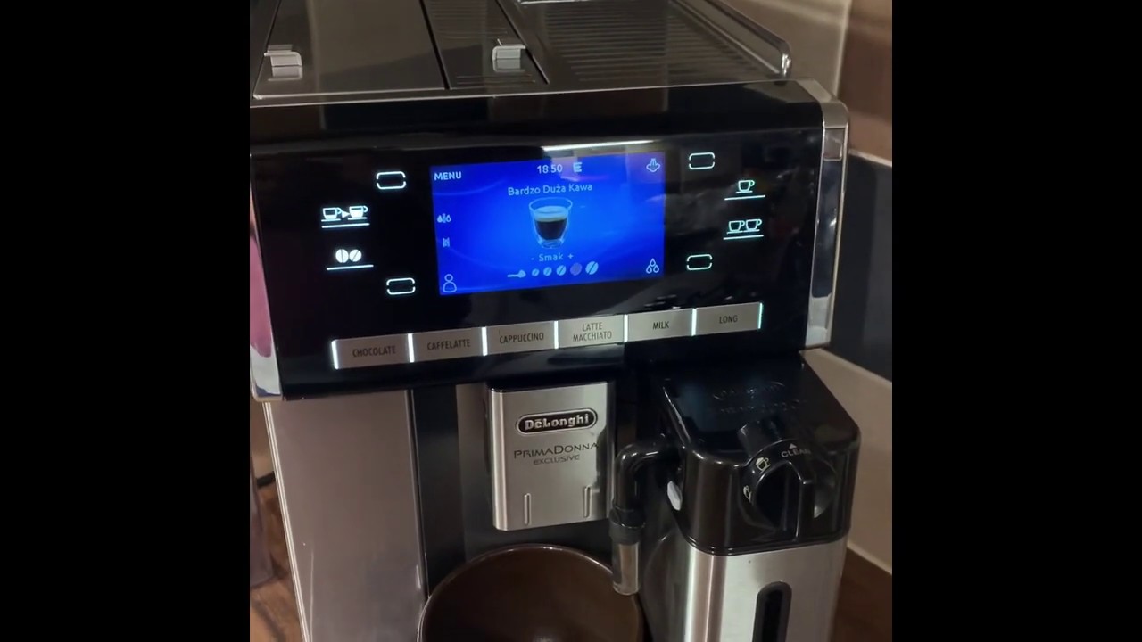 Delonghi PrimaDonna exclusive odkamienianie konserwacja - YouTube