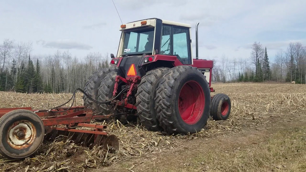 International 1086 disking - YouTube