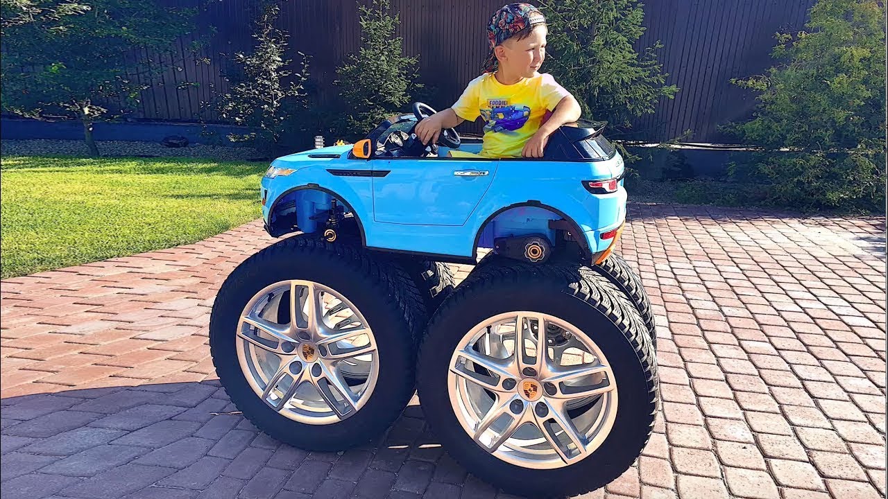 Funny Baby accident Car The wheel feel off Senya Ride on POWER Wheel ...
