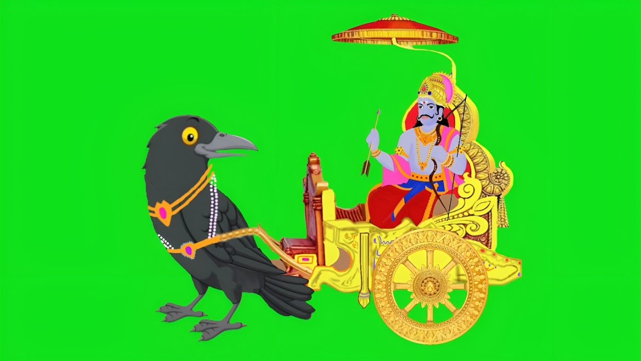 sawle Shani Dev cartoon character green screen। Shani Dev ka Rath ...