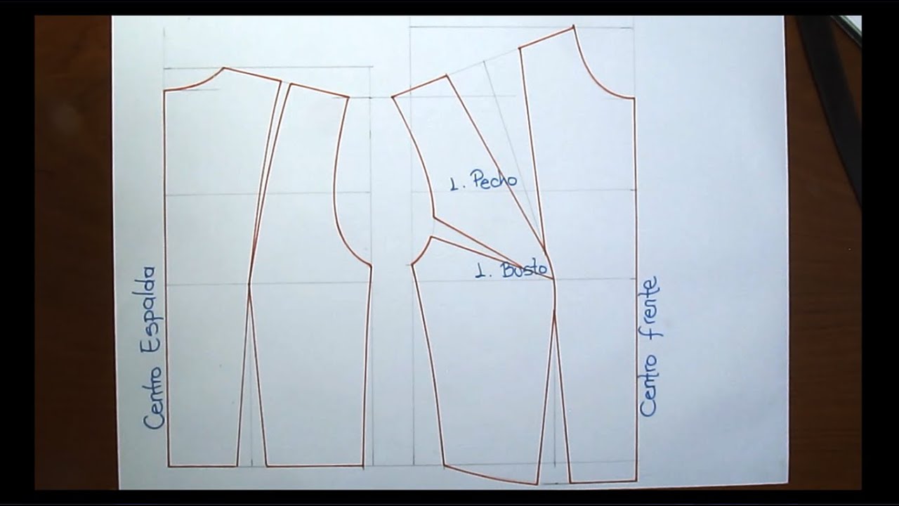 Patronaje del Corpiño Básico fácil y comprobado. - YouTube