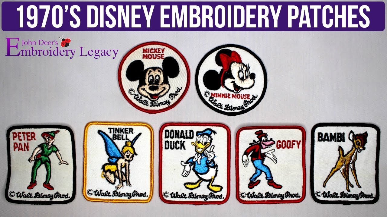 Origninal Disney World Embroidery Design Patches (1970s) - YouTube