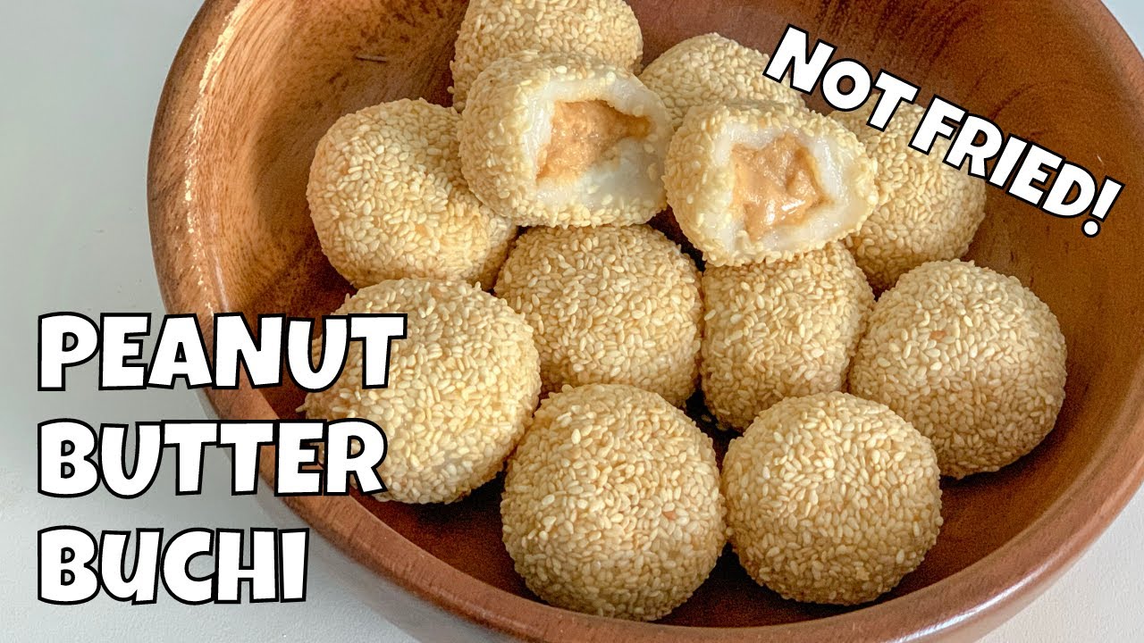 BUCHI PEANUT BUTTER, NOT FRIED! QUICK AND EASY SESAME BALLS - YouTube