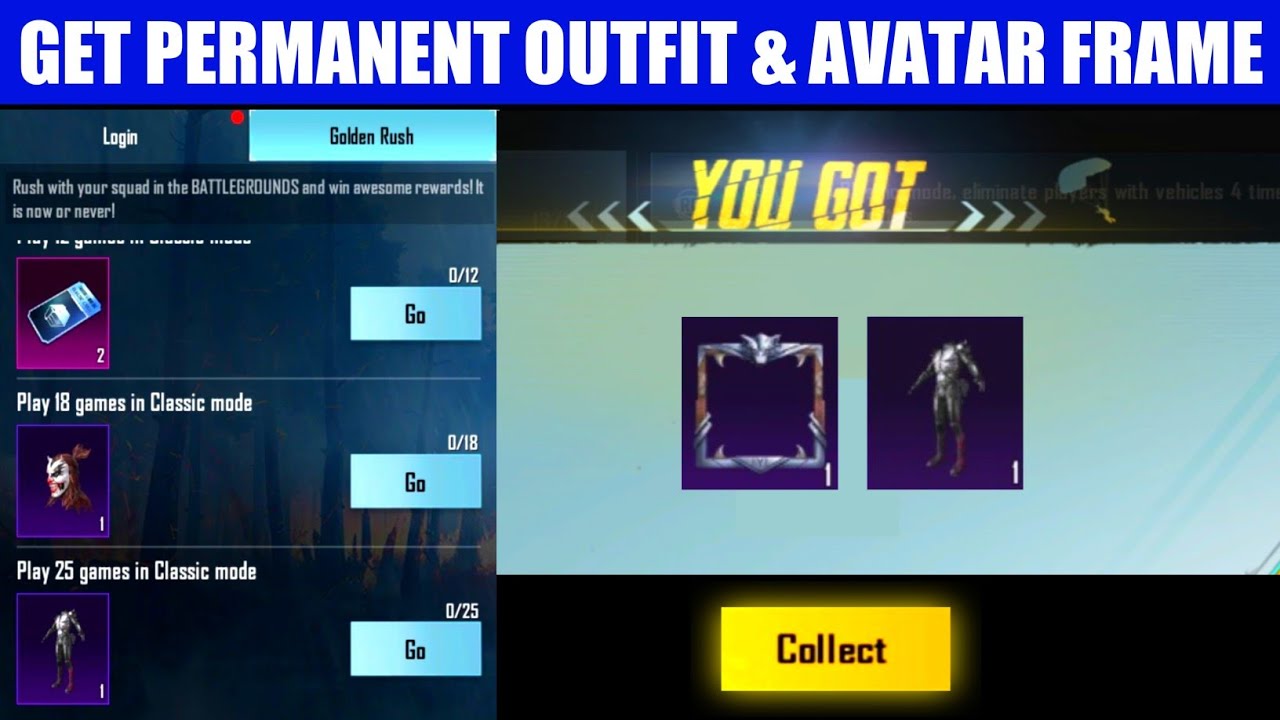 GET FREE PERMANENT METALLIC OUTFIT & AVATAR FRAME IN BGMI😍 || NEW DROP ...
