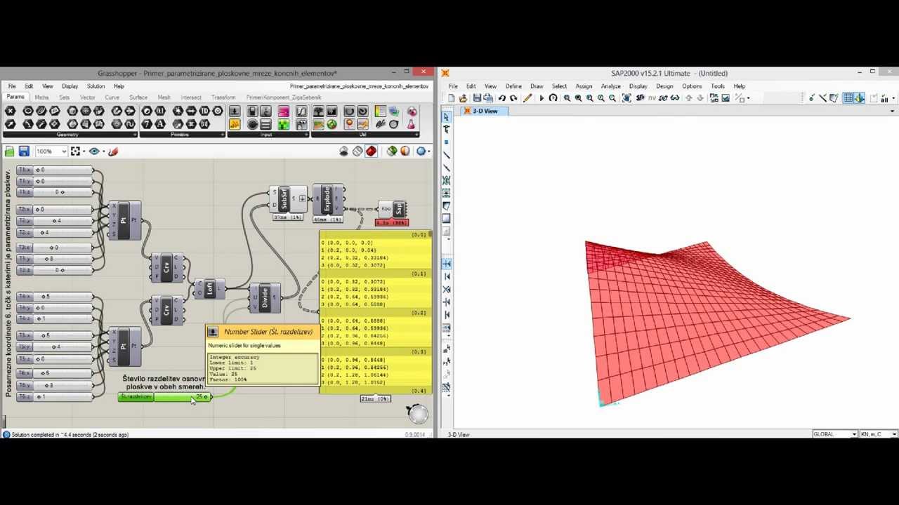SAP2000 API & Rhino 3D (Grasshopper) no.1 - YouTube