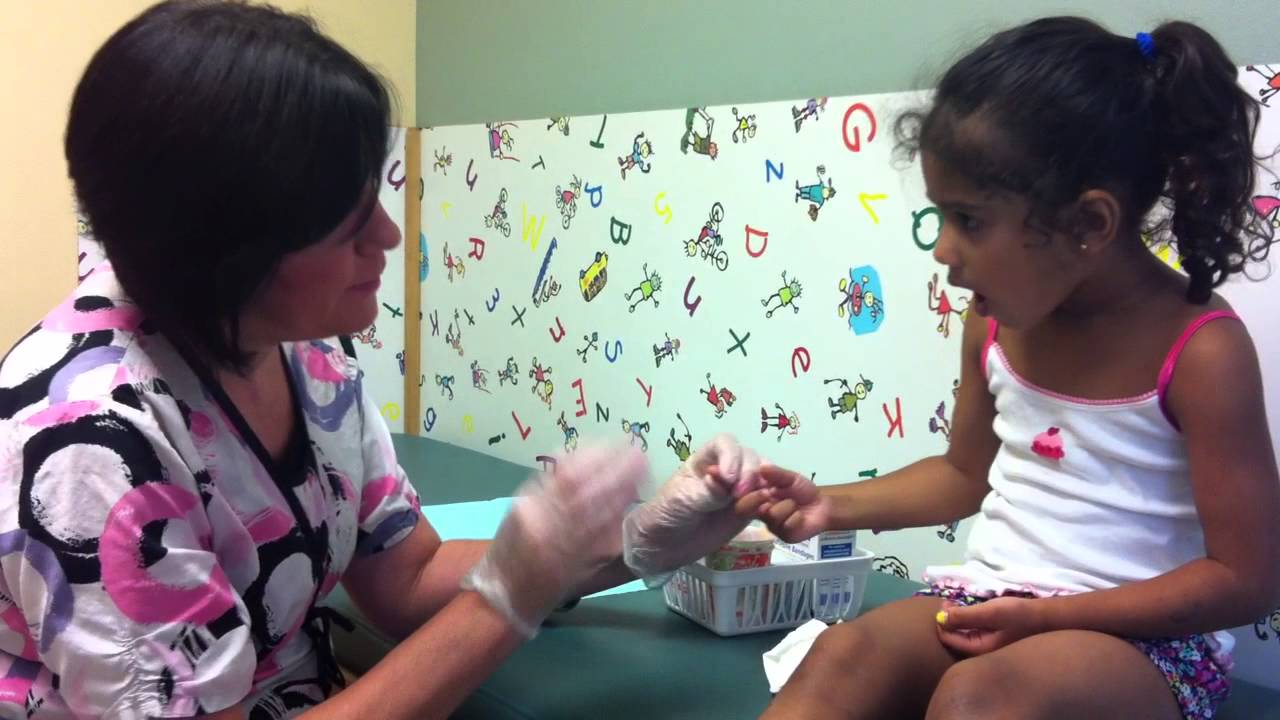 Blood test@baby Aarna - YouTube