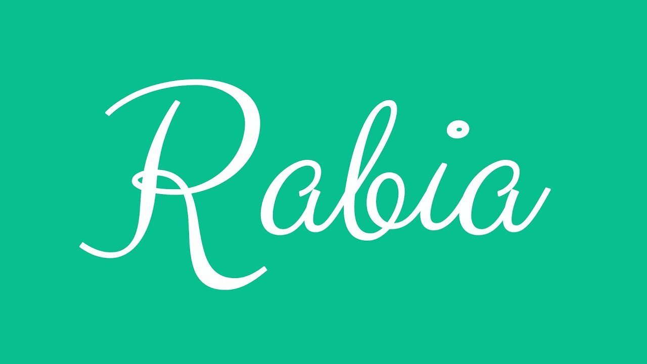Learn how to Sign the Name Rabia Stylishly in Cursive Writing - YouTube