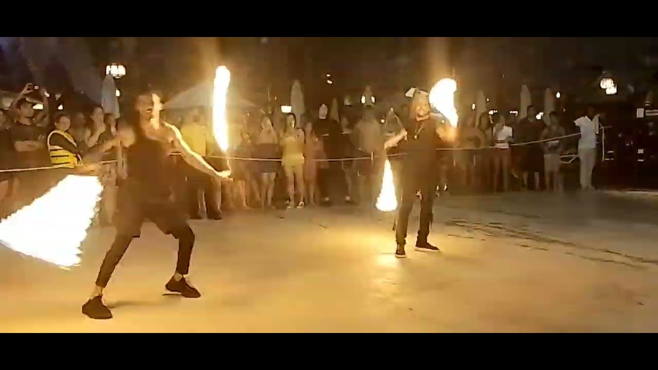 FIRE DANCE YAS WATER WORLD ABU DHABI - YouTube