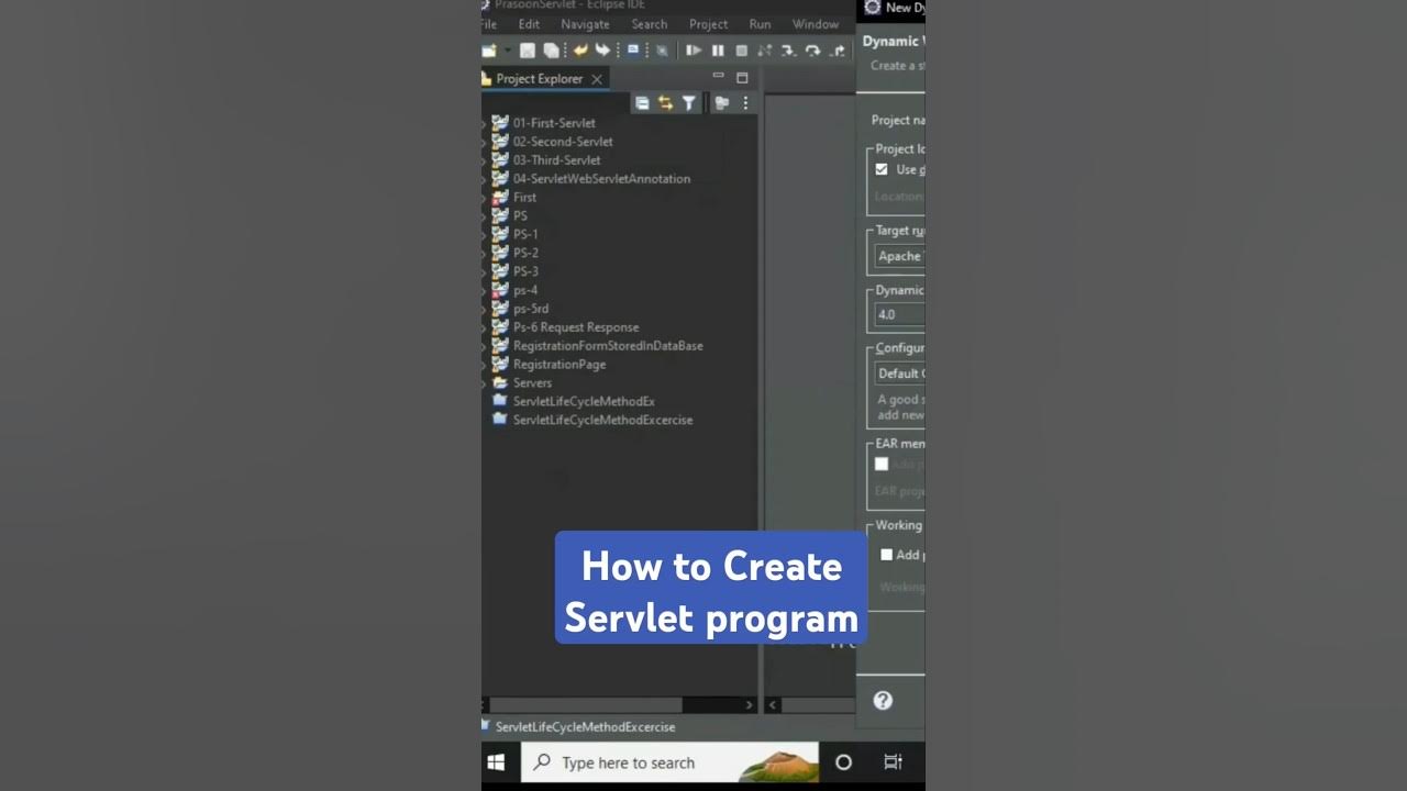 How to create Servlet Program? #viralshort #servlet - YouTube
