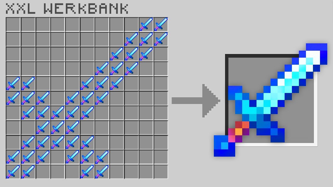 MINECRAFT, aber CRAFTING REZEPTE SIND RIESIG! - YouTube