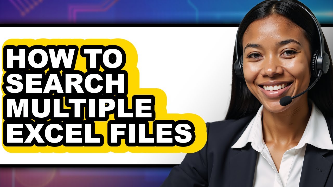 How to Search Multiple Excel Files (only Way) - YouTube