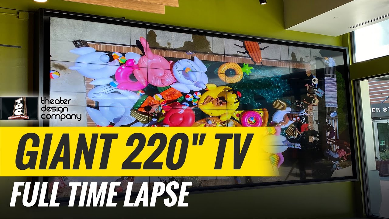 Giant 220" LG 4K TV Install - 4x4 Video Wall Time Lapse - Display ...