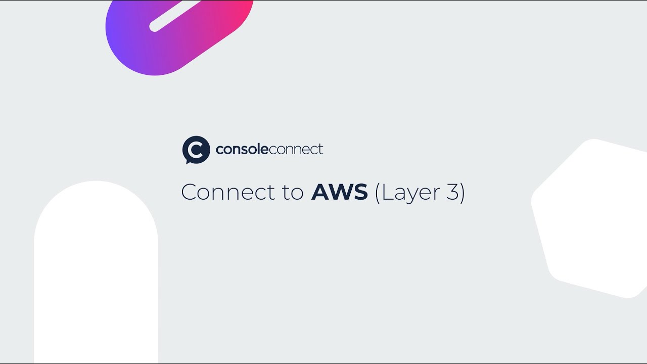 How to connect to AWS via Layer 3 with Console Connect's CloudRouter ...