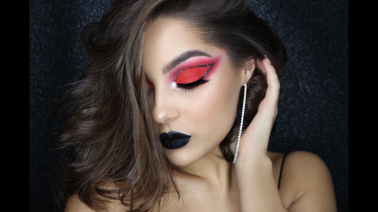 RED CUT CREASE MAKEUP TUTORIAL | Anja Kolenc - YouTube