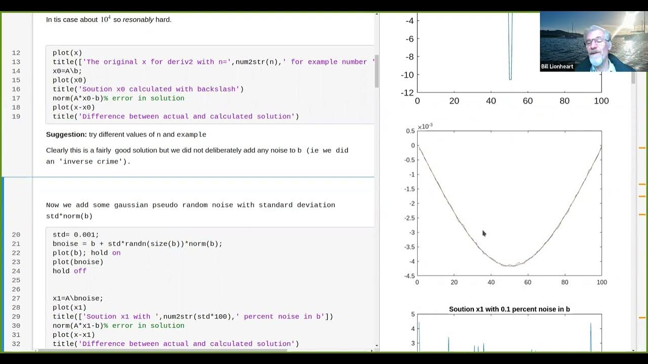 1D inverse problems: regularization and the SVD:tutorials on numerical methods for inverse ...