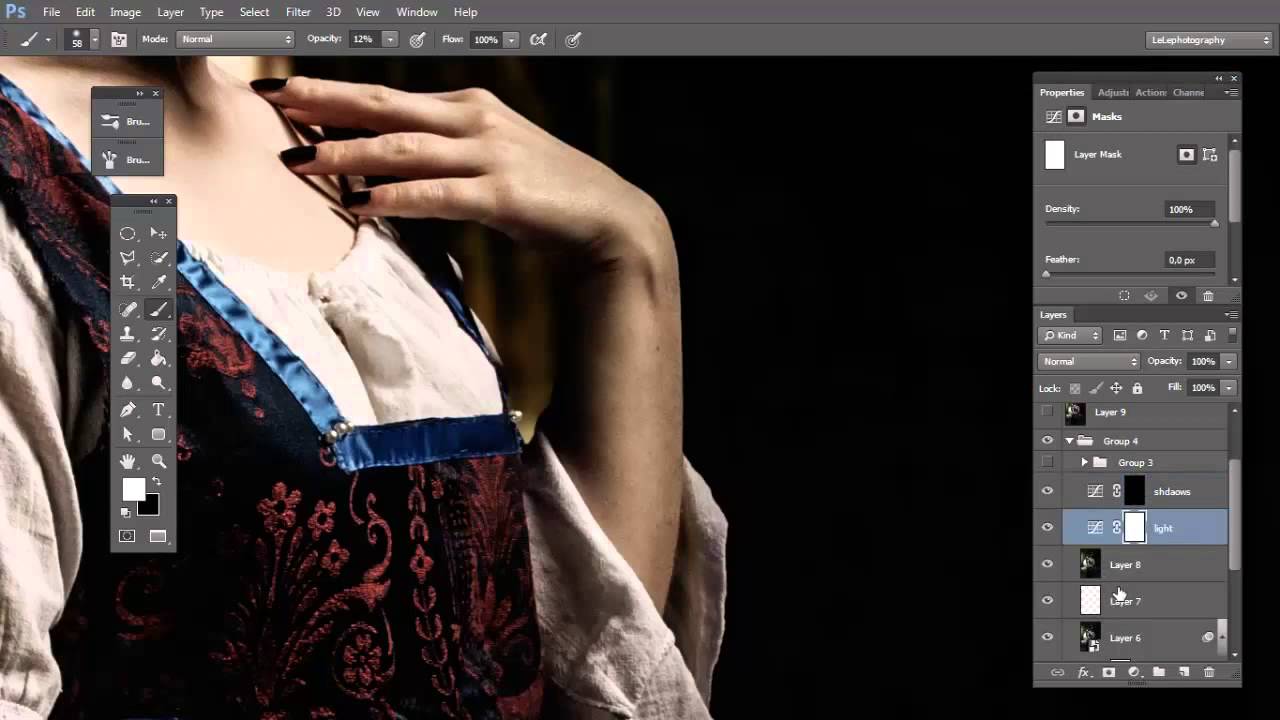 photoshop color dodge Tutorial - YouTube