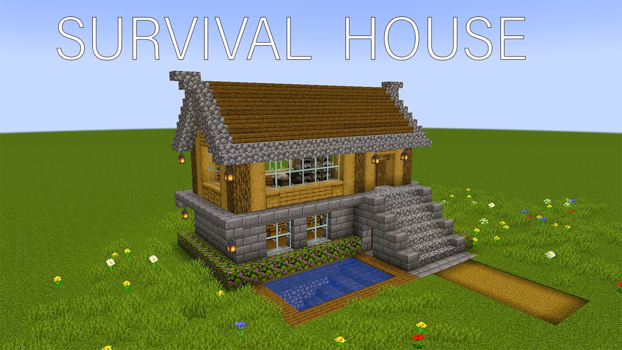 BEST SURVIVAL HOUSE FOR BEGINNERS IN MINECRAFT(easy) - YouTube