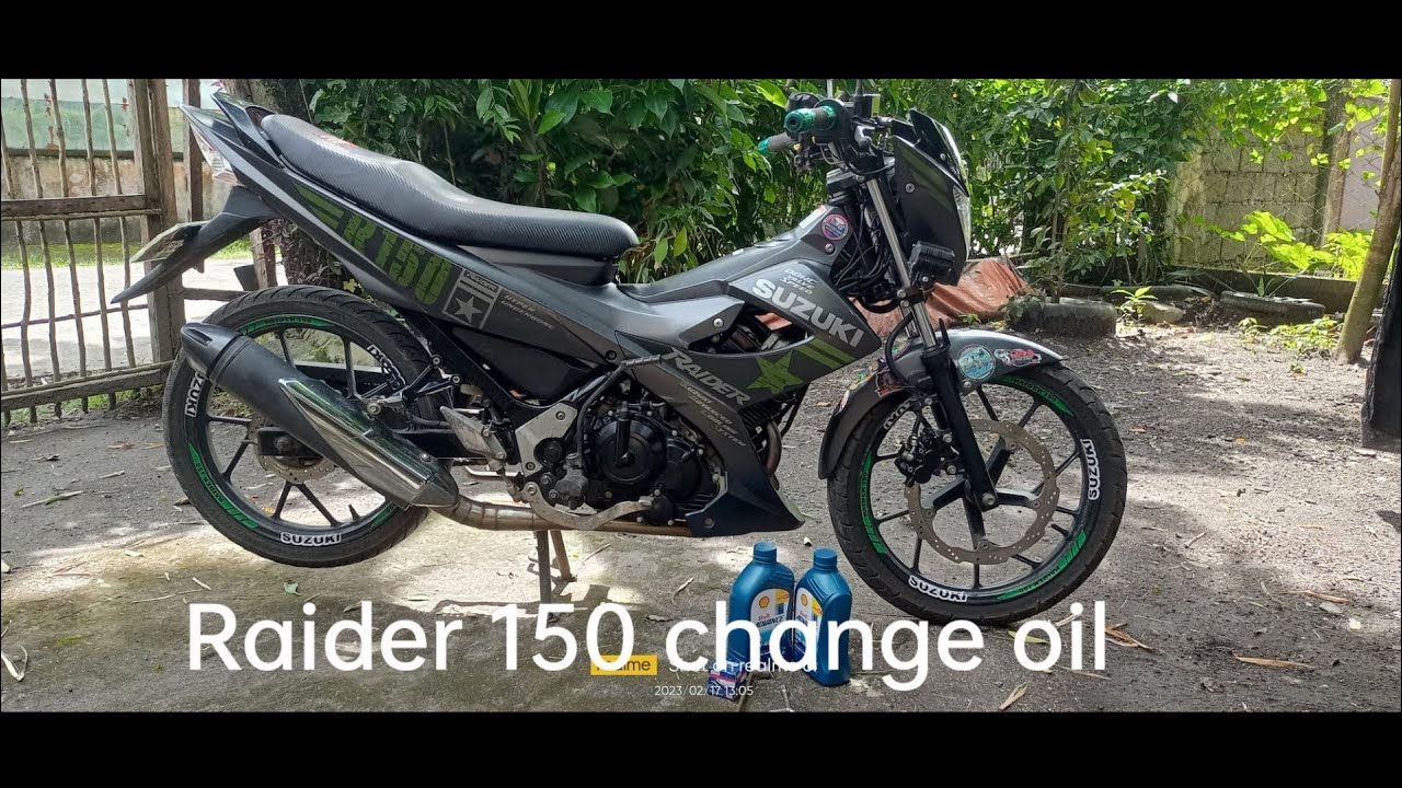 raider 150 change oil - YouTube