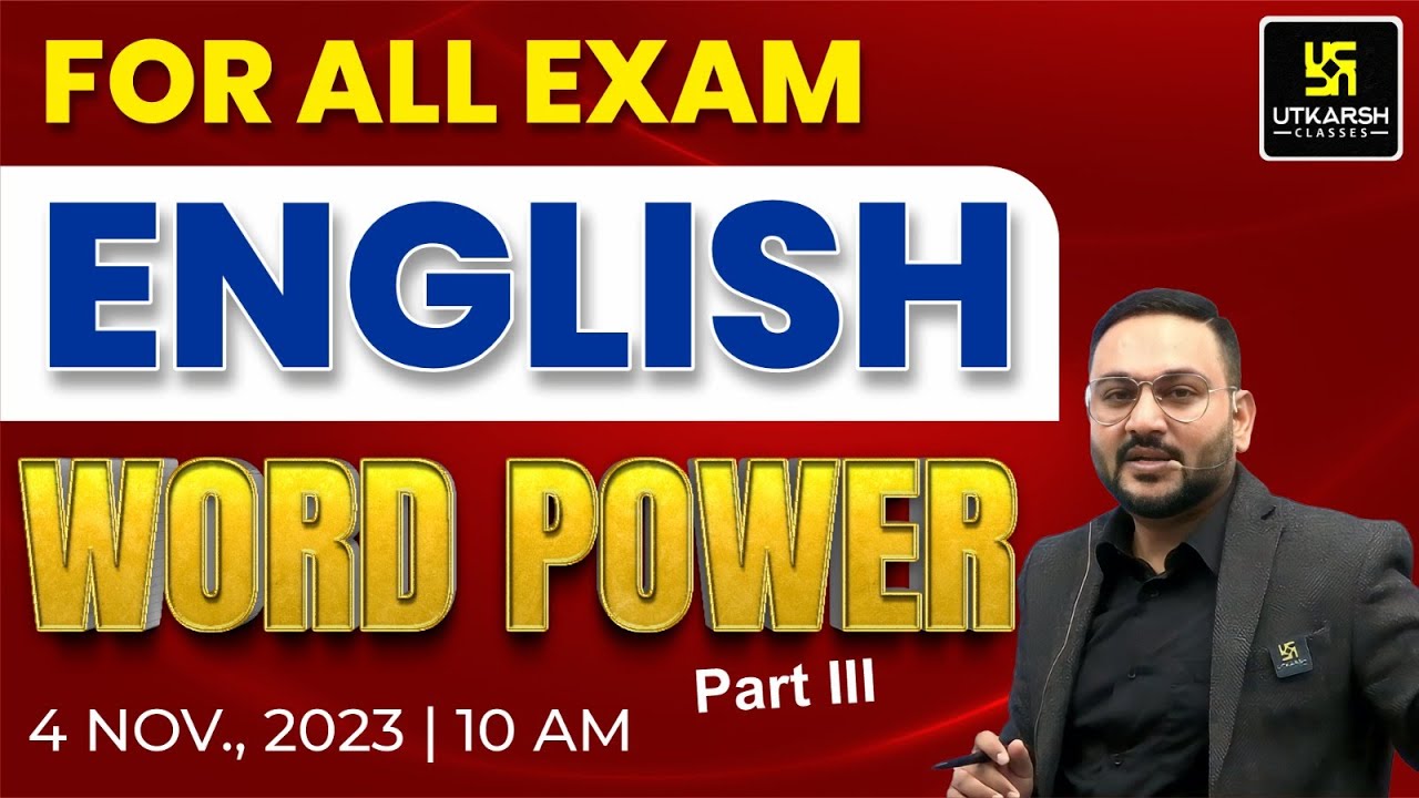 Word Power | English | For All Exams | Word Power #3 by JS Yadav Sir ...