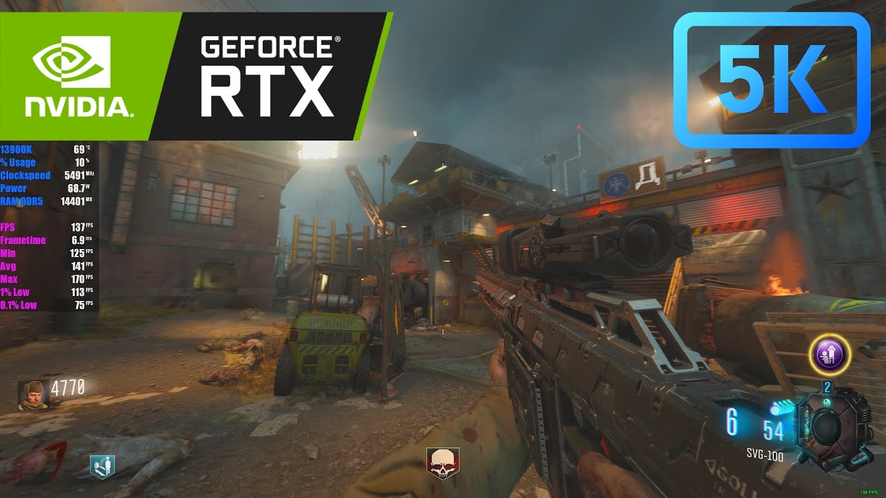 COD: Black Ops 3 Zombies - RTX 4090 + i9 13900K (5K Benchmark, Max ...
