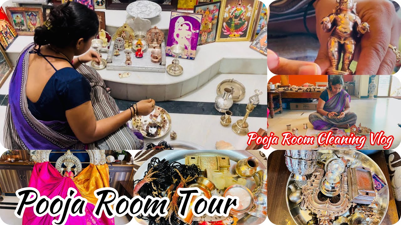 Pooja Room Cleaning Vlog | Day Vlog | Pooja Room Tour 🧿 - YouTube