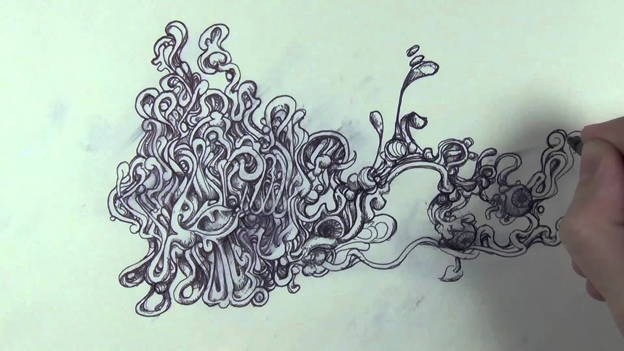 Drawing and Doodling with a Bic Pen - YouTube