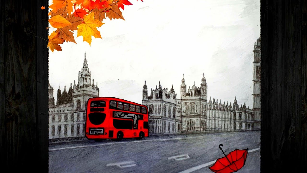 CITY DRAWING EASY Step by step / SHAHAR MANZARASIni chizish #4 - YouTube