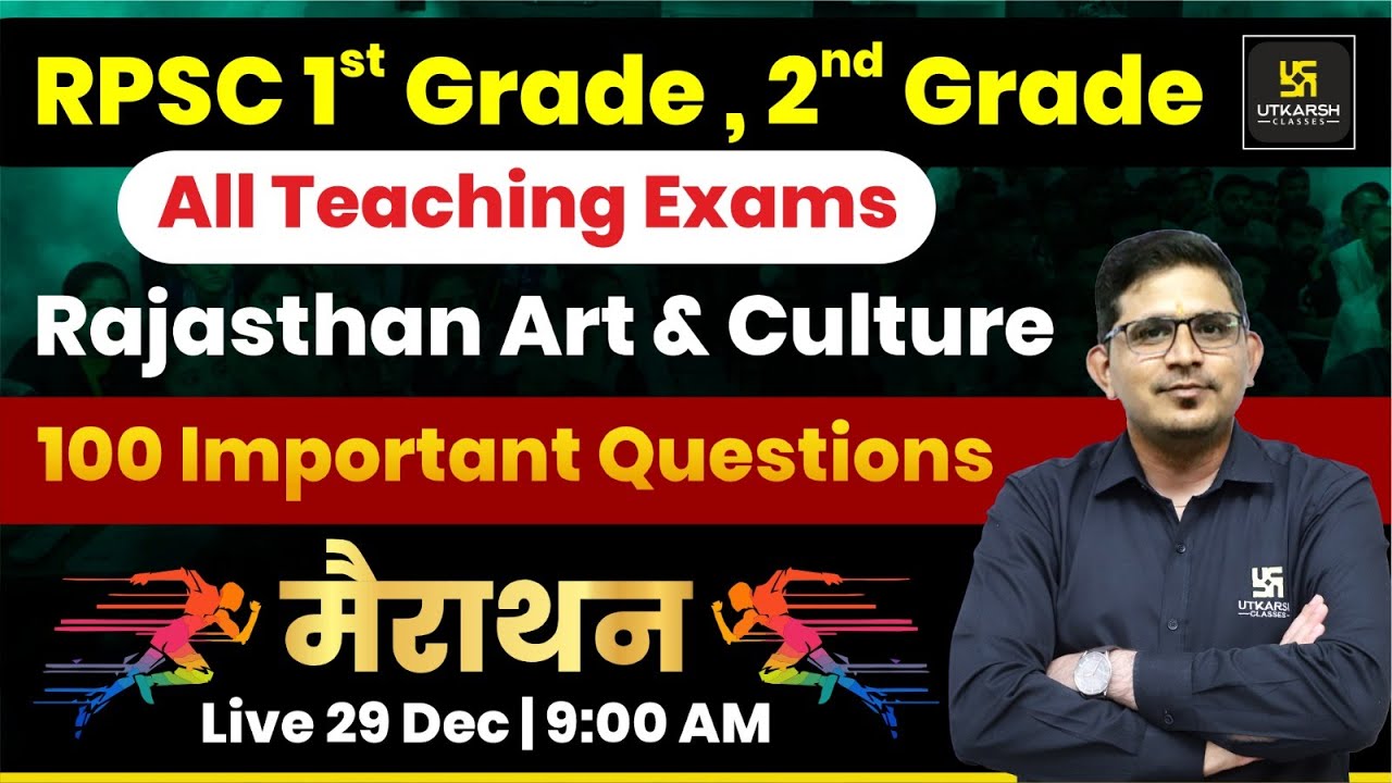 Rajasthan Art & Culture for RPSC 1st Grade & 2nd Grade | 100 Important ...