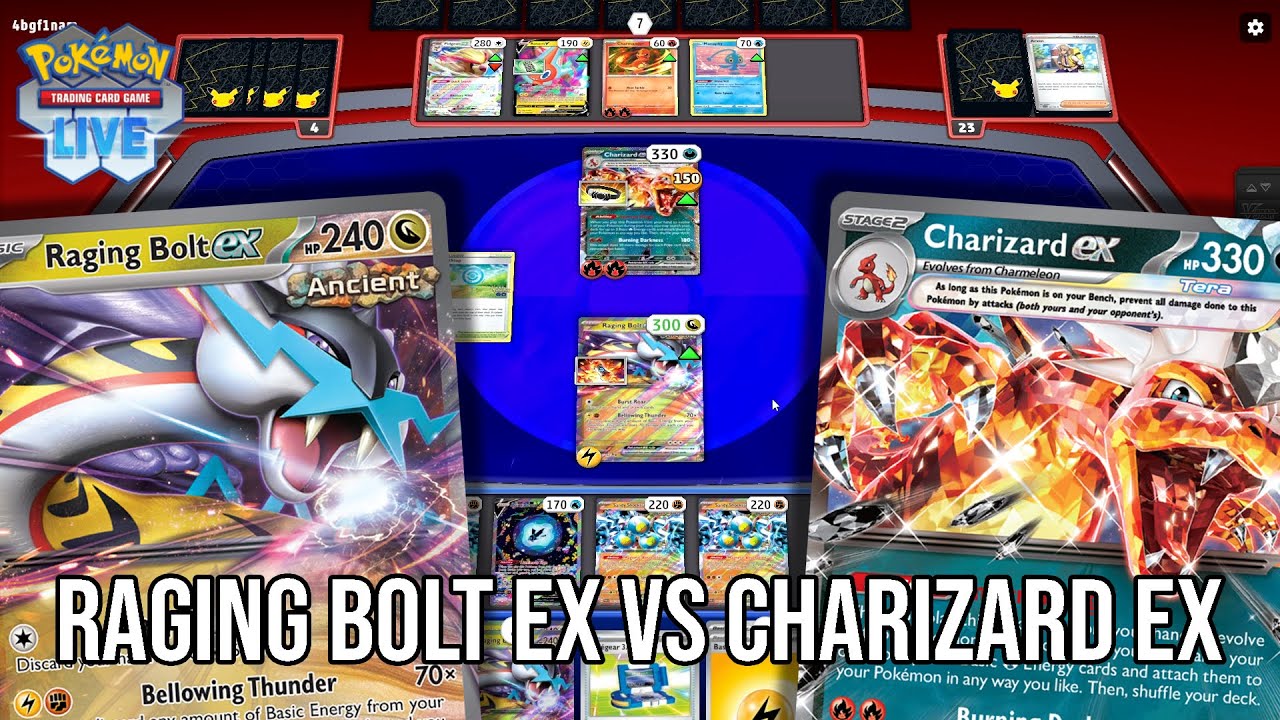 Raging Bolt ex VS Charizard ex - Pokemon TCG Live Indonesia - YouTube