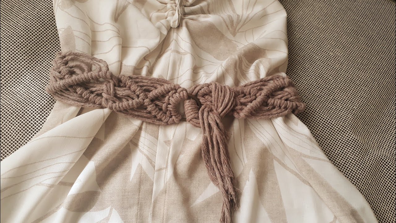 Cinto em macrame #macrame #macramemoderno - YouTube