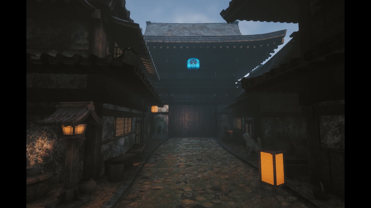 Uneral Engine 4 Level Design Japanese village Dungeon - YouTube