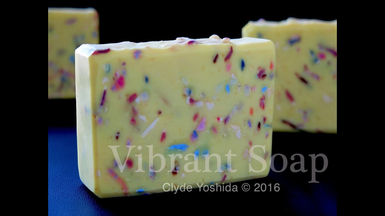 Making and Cutting Lemon Confetti Cold Process Soap - YouTube