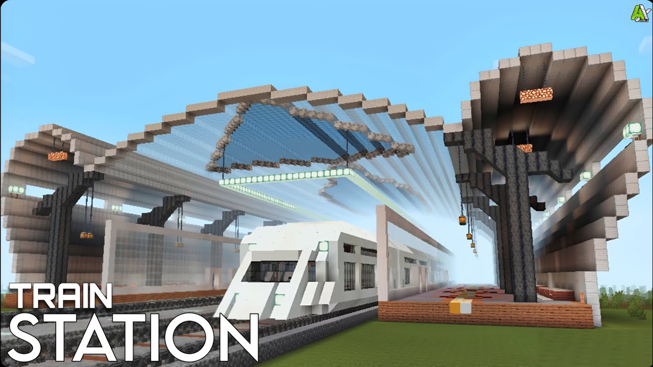 Minecraft | Train 2.0 | How To Make Train Station In Minecraft | Full ...